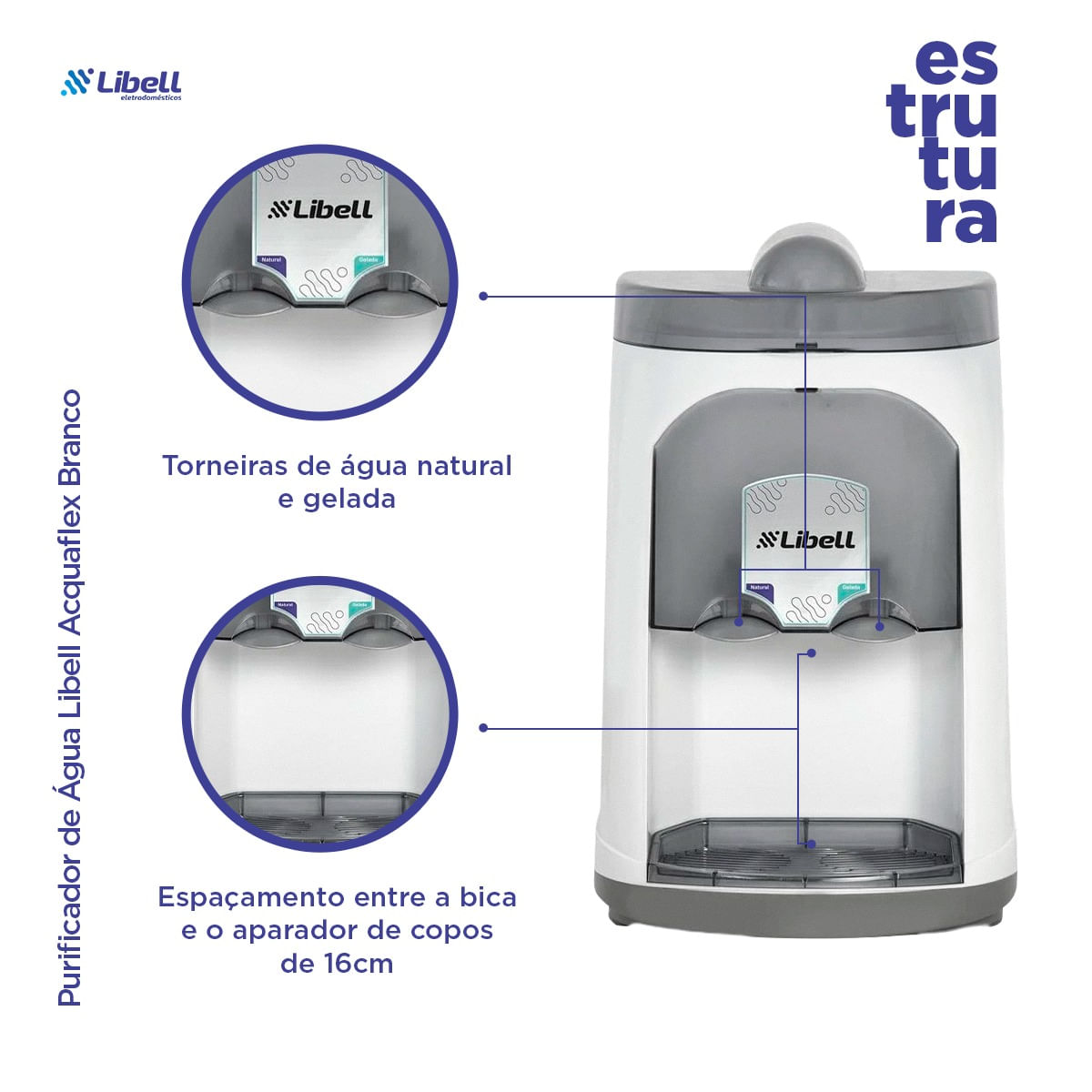 Purificador De Água Gelada Acquaflex Libell - Ricardo Eletro